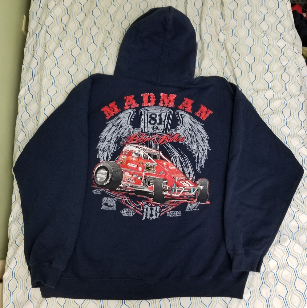 Robert Ballou Sprint Car Racing Nascar Hoodie Usac - Gem